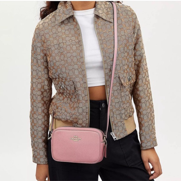 Coach | Bags | Coach True Pink Leather Mini Jamie Camera Crossbody Bag ...